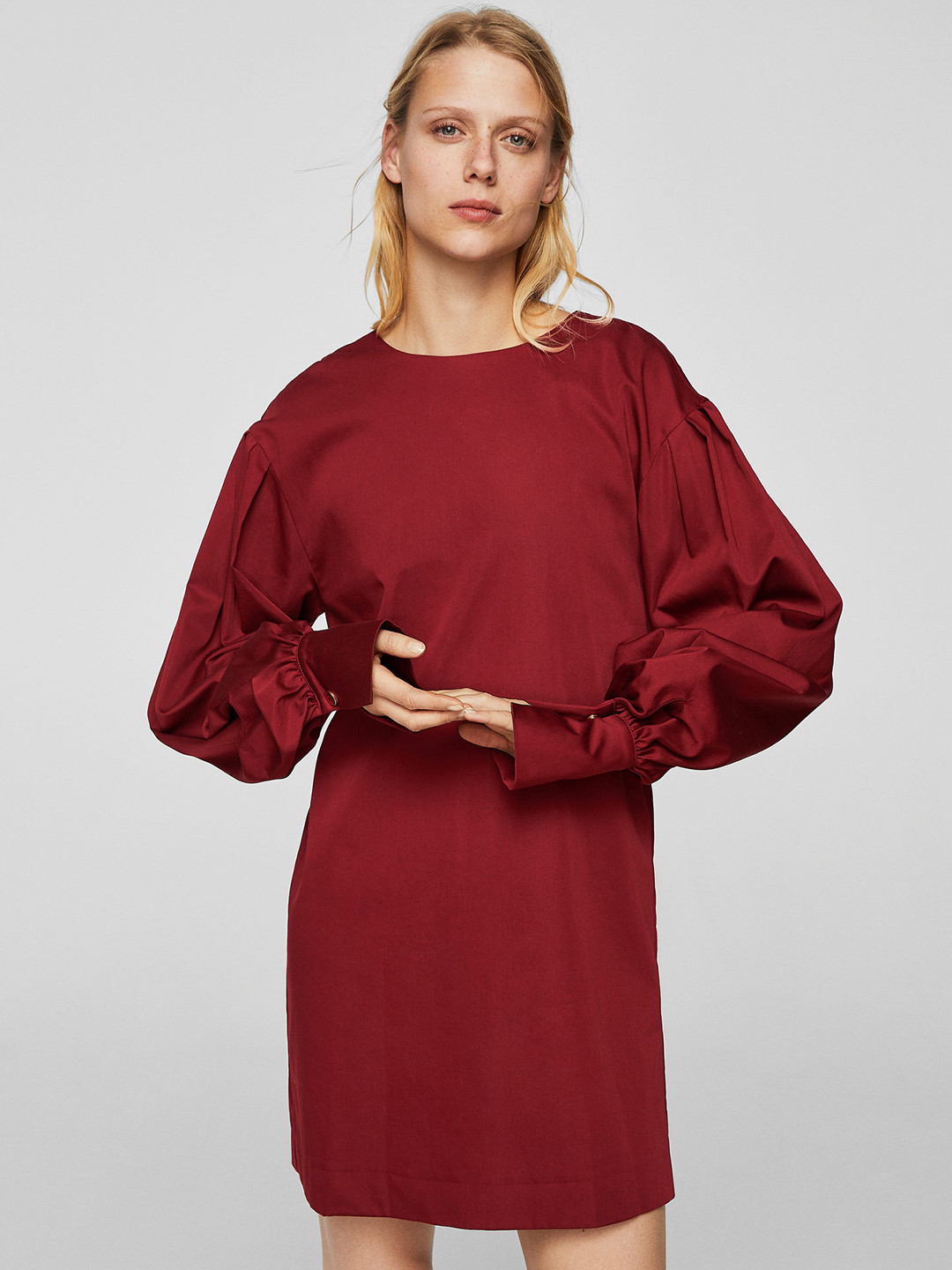 Buy MANGO Women Rust Red Solid A Line Dress - Dresses for Women 6627698 ...