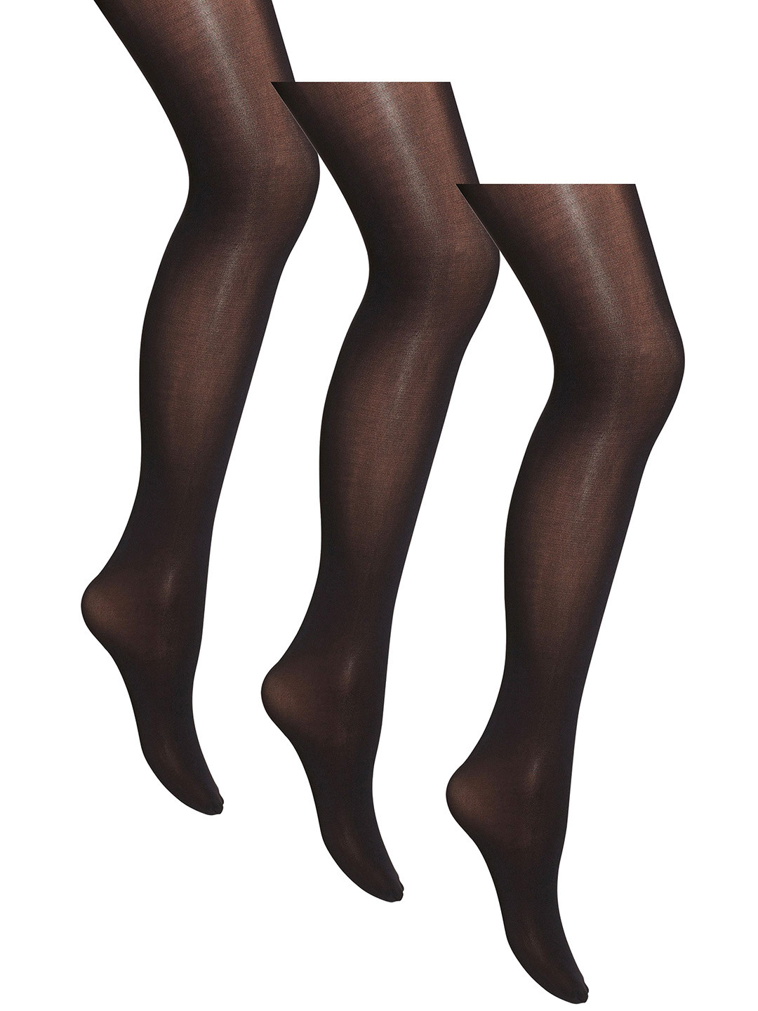Buy NEXT Women Pack Of 3 Black Solid Stockings - Stockings for Women ...
