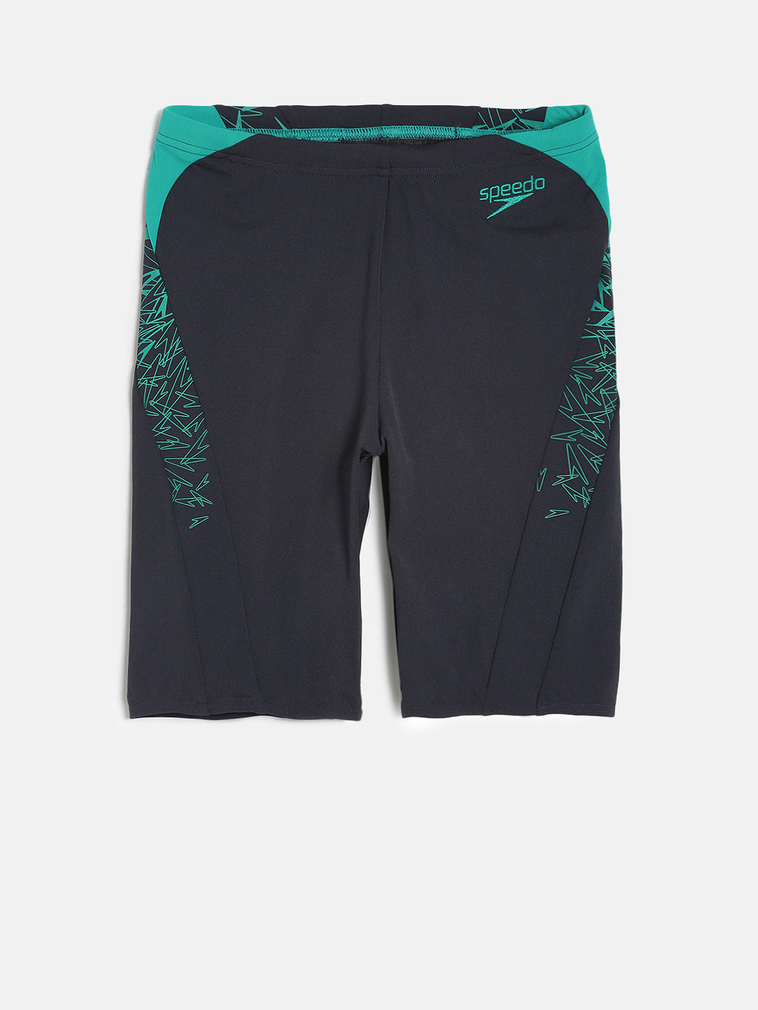 Buy Speedo Men Grey & Blue Printed Shorts 810856B375 - Swim Bottoms for ...