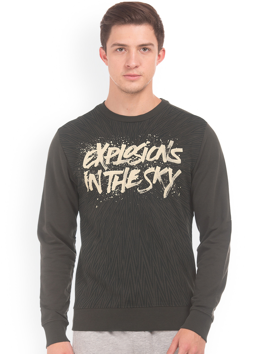 Buy Flying Machine Men Brown Sweatshirt - Sweatshirts for Men 6687837 ...