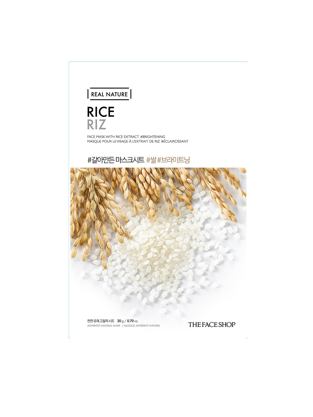 Buy The Face Shop Real Nature Brightening Rice Face Mask - Mask And ...