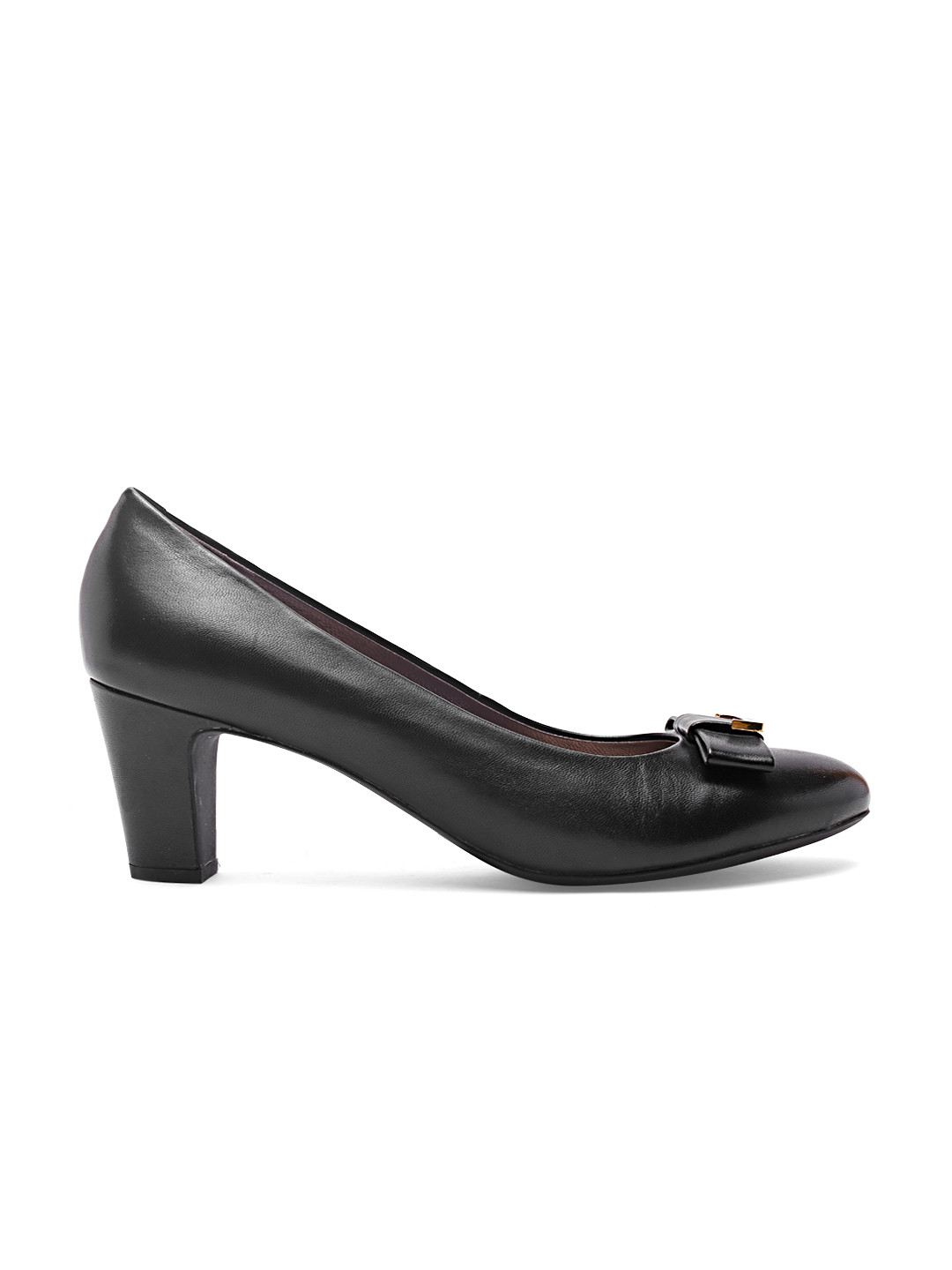Buy Geox Women Black Solid Leather Pumps - Heels for Women 6696375 | Myntra