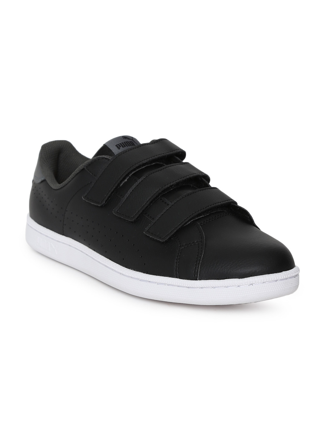 Buy Puma Men Black Smash Velcro Leather Sneakers - Casual Shoes for Men ...