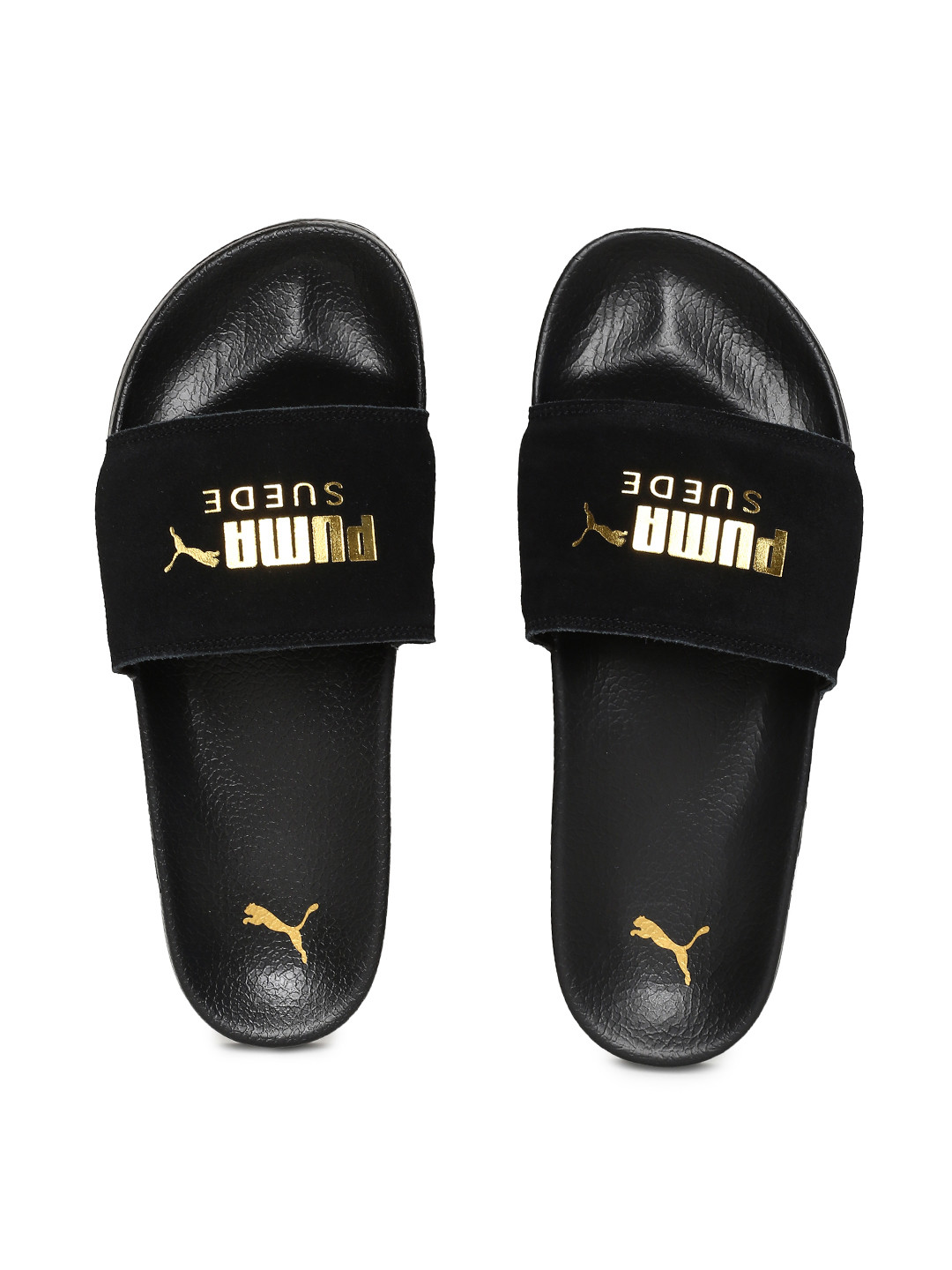 Buy Puma Men Black Leadcat Suede Sliders - Flip Flops for Men 6700342 ...