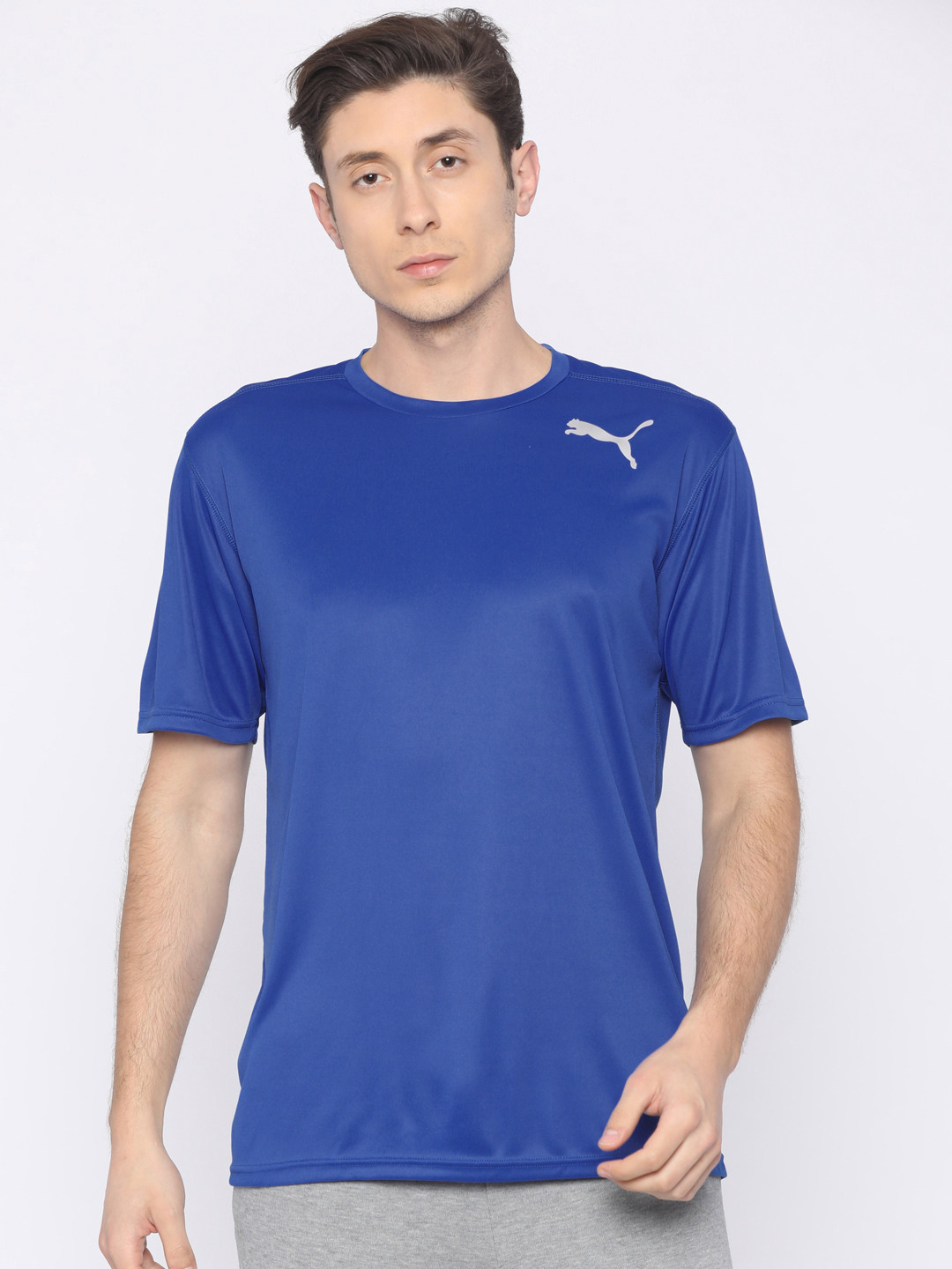 Buy Puma Men Blue Solid Essential SS T Shirt - Tshirts for Men 6706729 ...