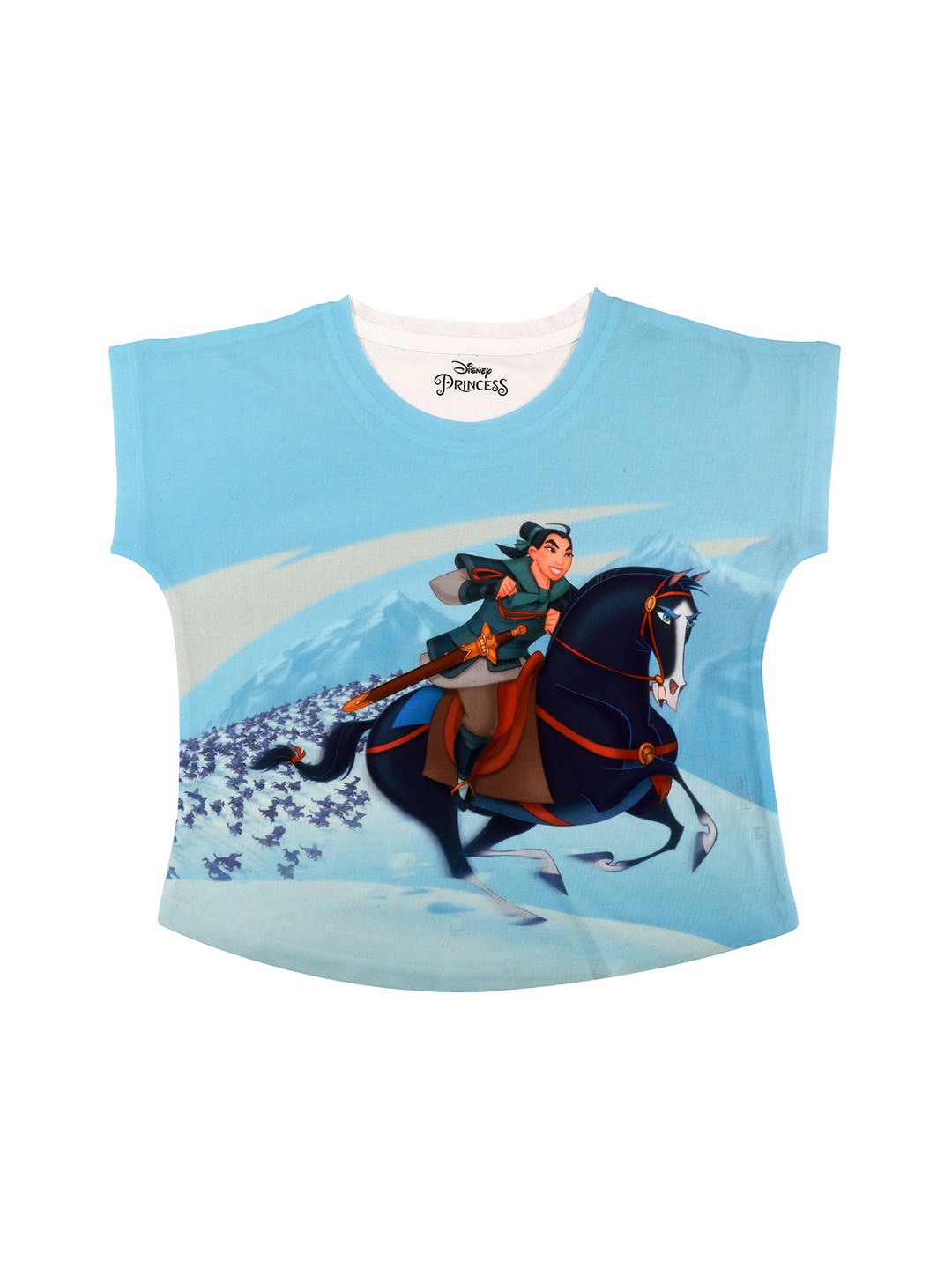 Buy Disney Princess Girls Blue Printed Top - Tops for Girls 6709880 ...