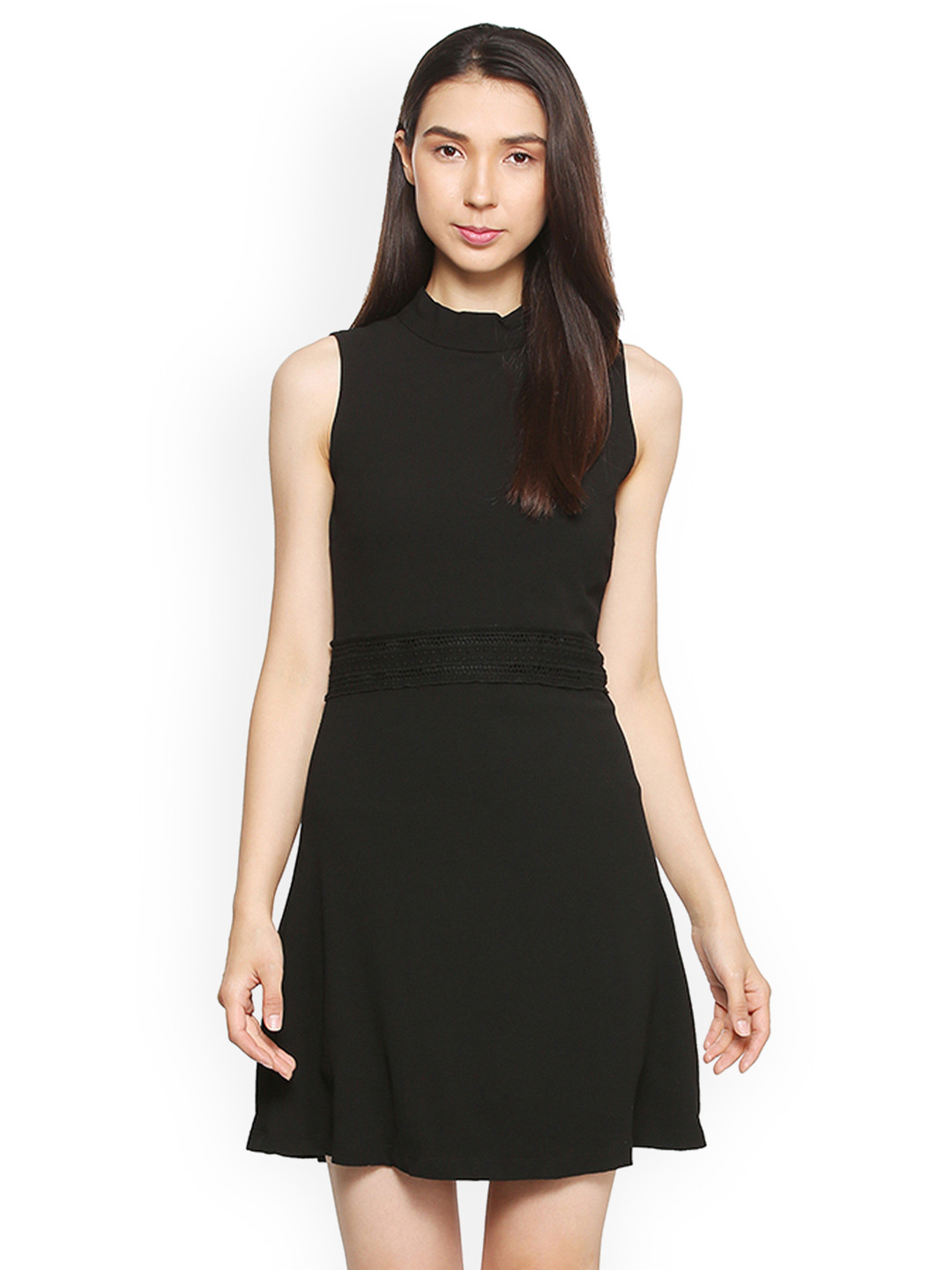 Buy Allen Solly Woman Women Black Solid A Line Dress - Dresses for ...