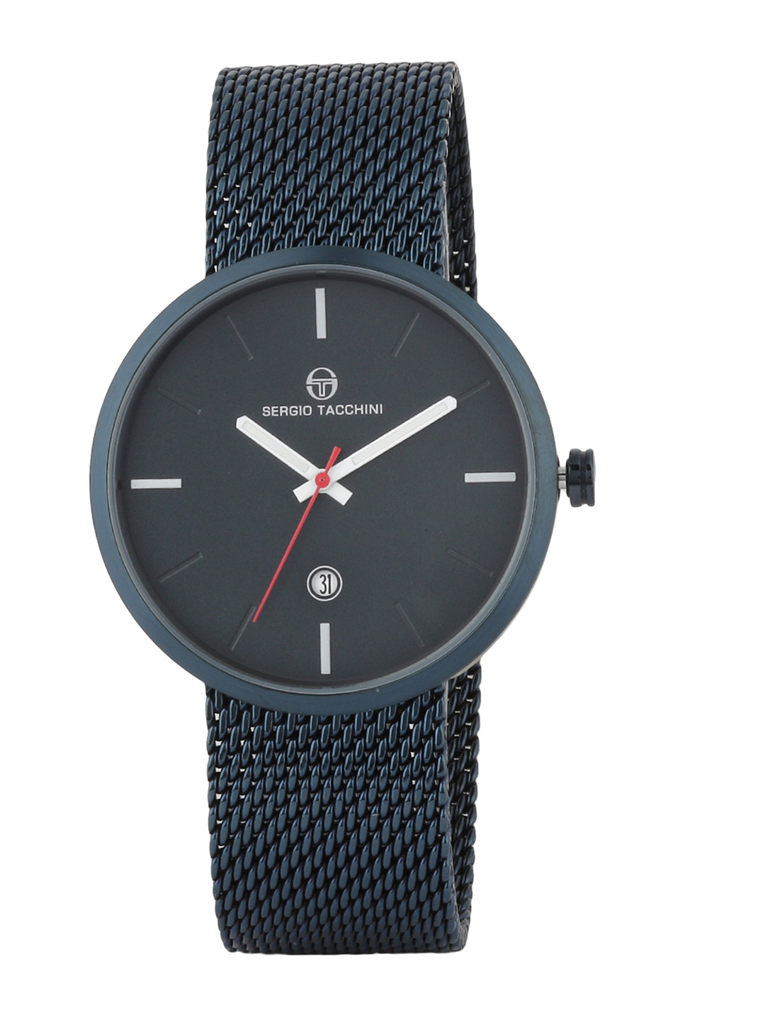 Buy Sergio Tacchini Men Charcoal & Blue Analogue Watch - Watches for ...