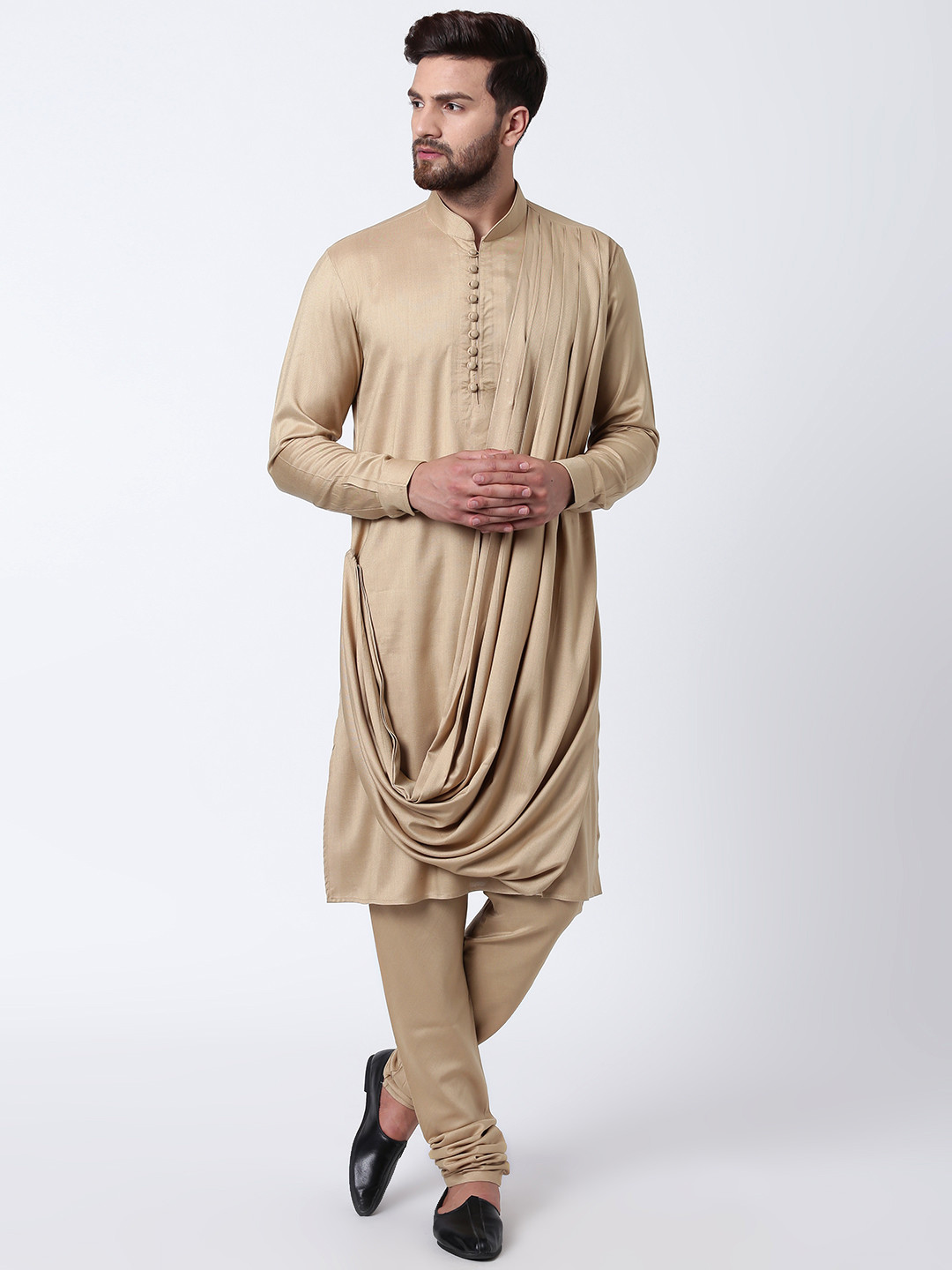 Buy I Know Men Beige Solid Straight Kurta - Kurtas for Men 6742882 | Myntra