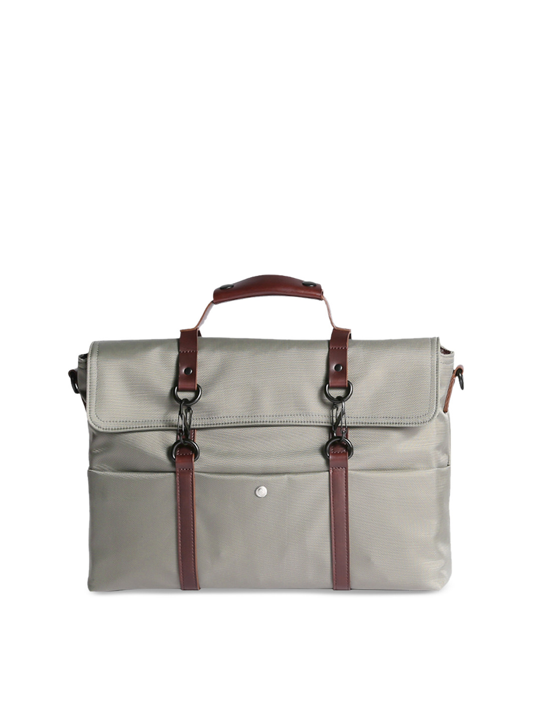 Buy Scarters Unisex Grey & Brown Solid Laptop Bag - Laptop Bag for ...