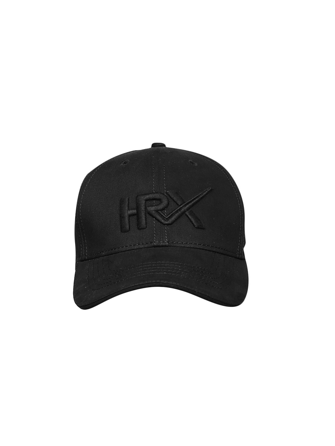 Buy HRX By Hrithik Roshan Men Black Brand Logo Lifestyle Baseball Cap ...