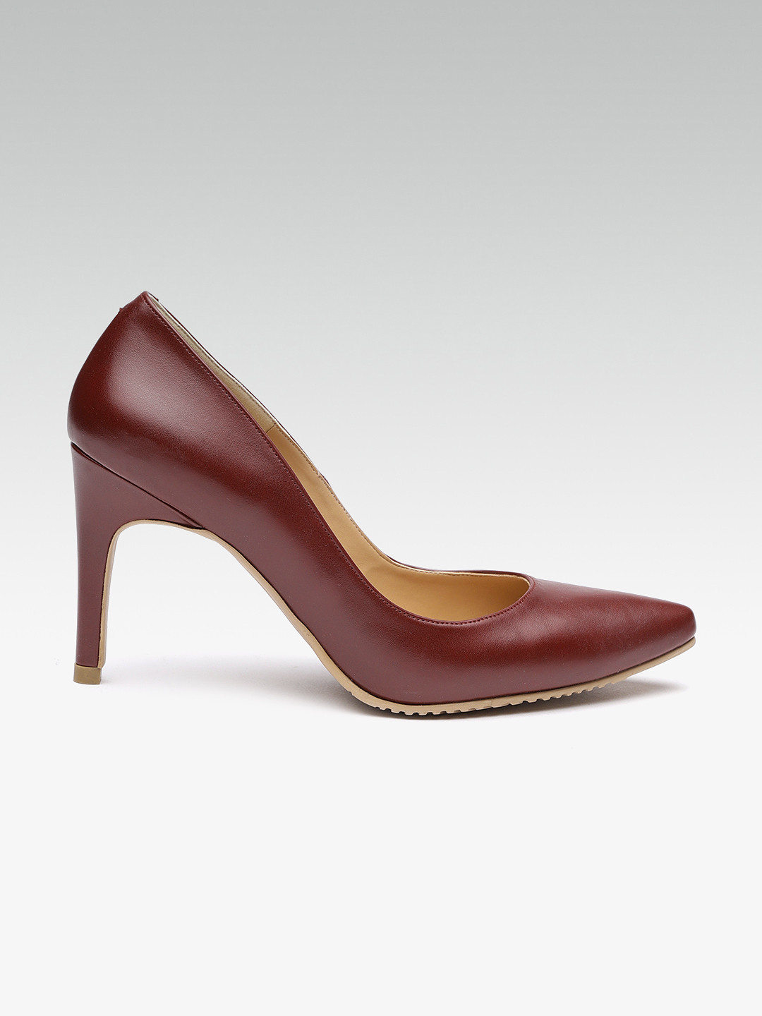 Buy HEATWAVE Women Maroon Solid Pumps - Heels for Women 6745250 | Myntra