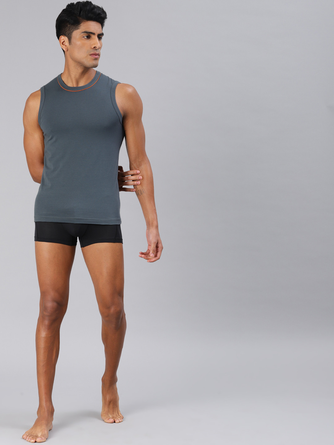 Buy HRX By Hrithik Roshan Men Lifestyle Grey Solid Anti Microbial ...