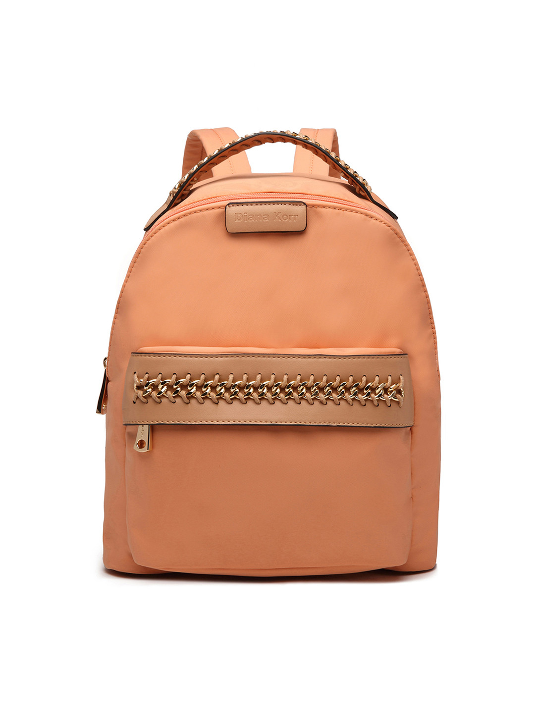 Buy Diana Korr Women Peach Coloured Solid Backpack - Backpacks for ...