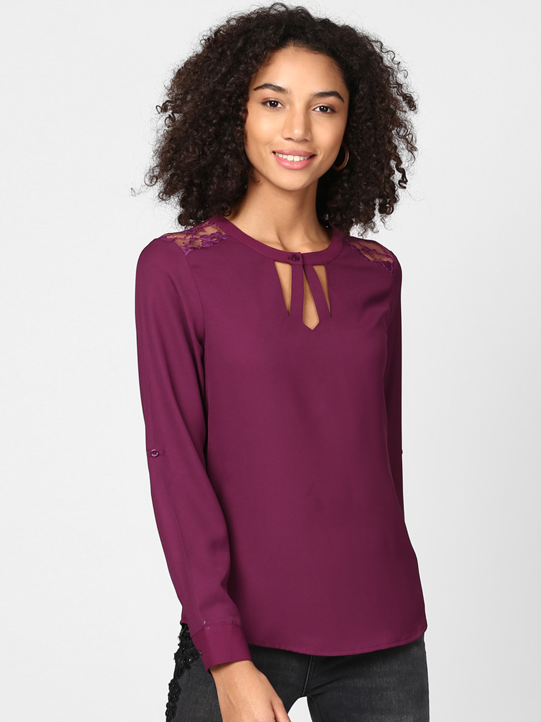 Buy Harpa Women Purple Solid Top - Tops for Women 6792058 | Myntra
