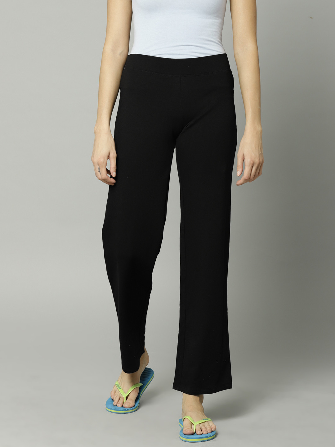 Buy Marks & Spencer Black Solid Lounge Pants - Lounge Pants for Women ...
