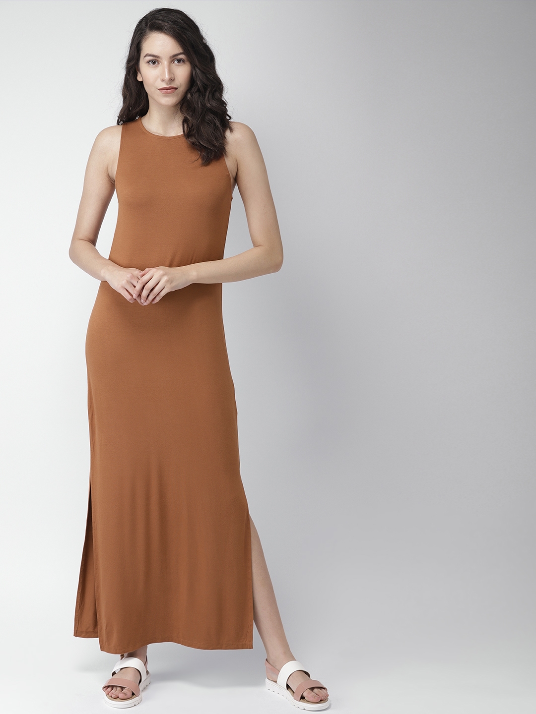 Buy FOREVER 21 Women Rust Brown Solid Maxi Dress - Dresses for Women ... Buy FOREVER 21 Women Rust Brown Solid Maxi Dress - Dresses for Women ...