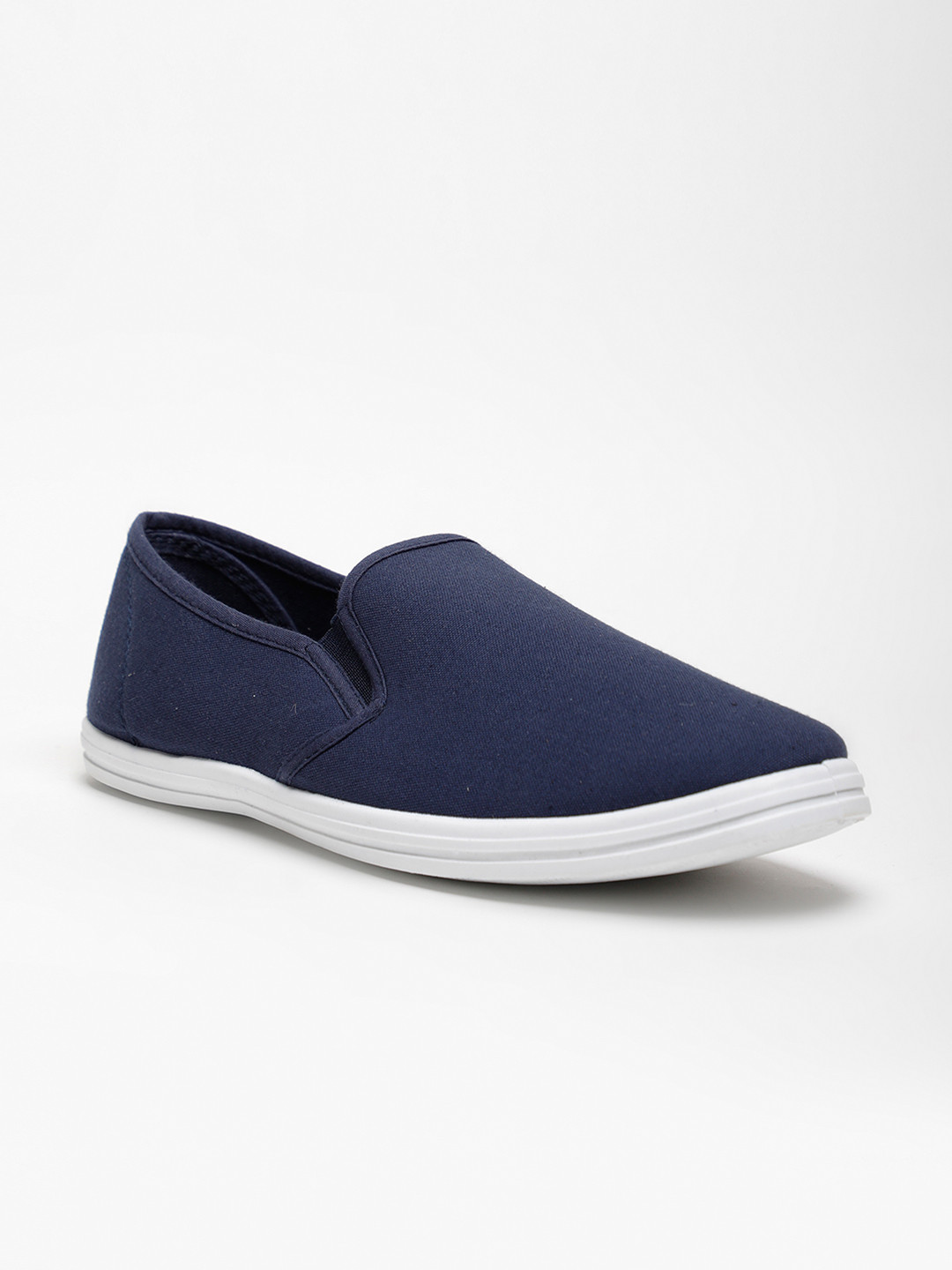 Buy LOCOMOTIVE Men Navy Blue Slip On Sneakers - Casual Shoes for Men ...