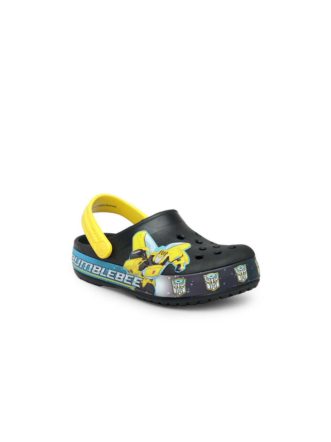Buy Crocs Funlab Boys Black Yellow Clogs - Sandals for Boys 6805537 ...