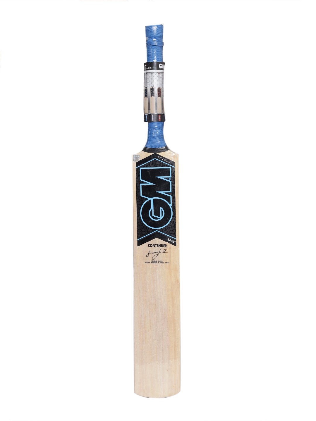 Buy GM Unisex Beige & Blue Neon Contender Kashmir Willow Cricket Bat ...
