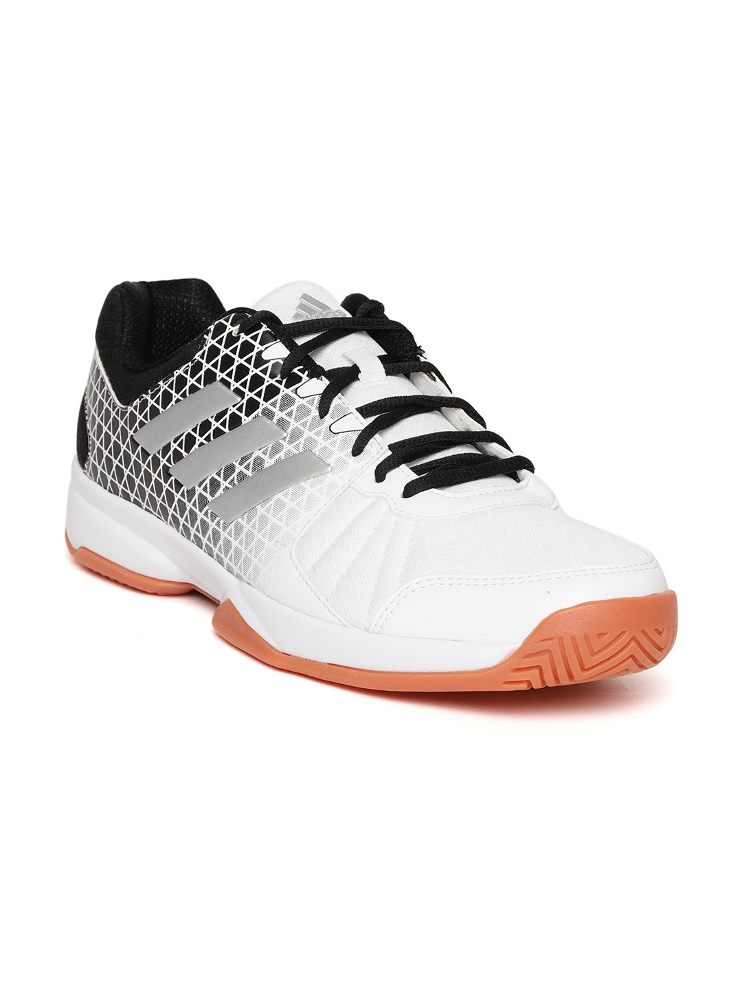 Buy ADIDAS Men White & Black Net Nuts Indoor Badminton Shoes - Sports ...
