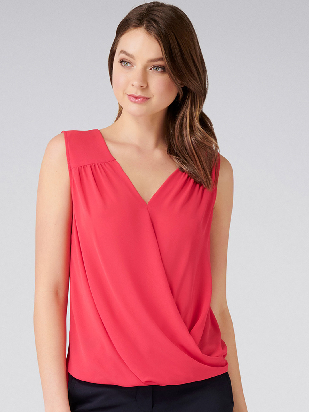 Buy Forever New Women Pink Solid Blouson Top - Tops for Women 6846729 ...