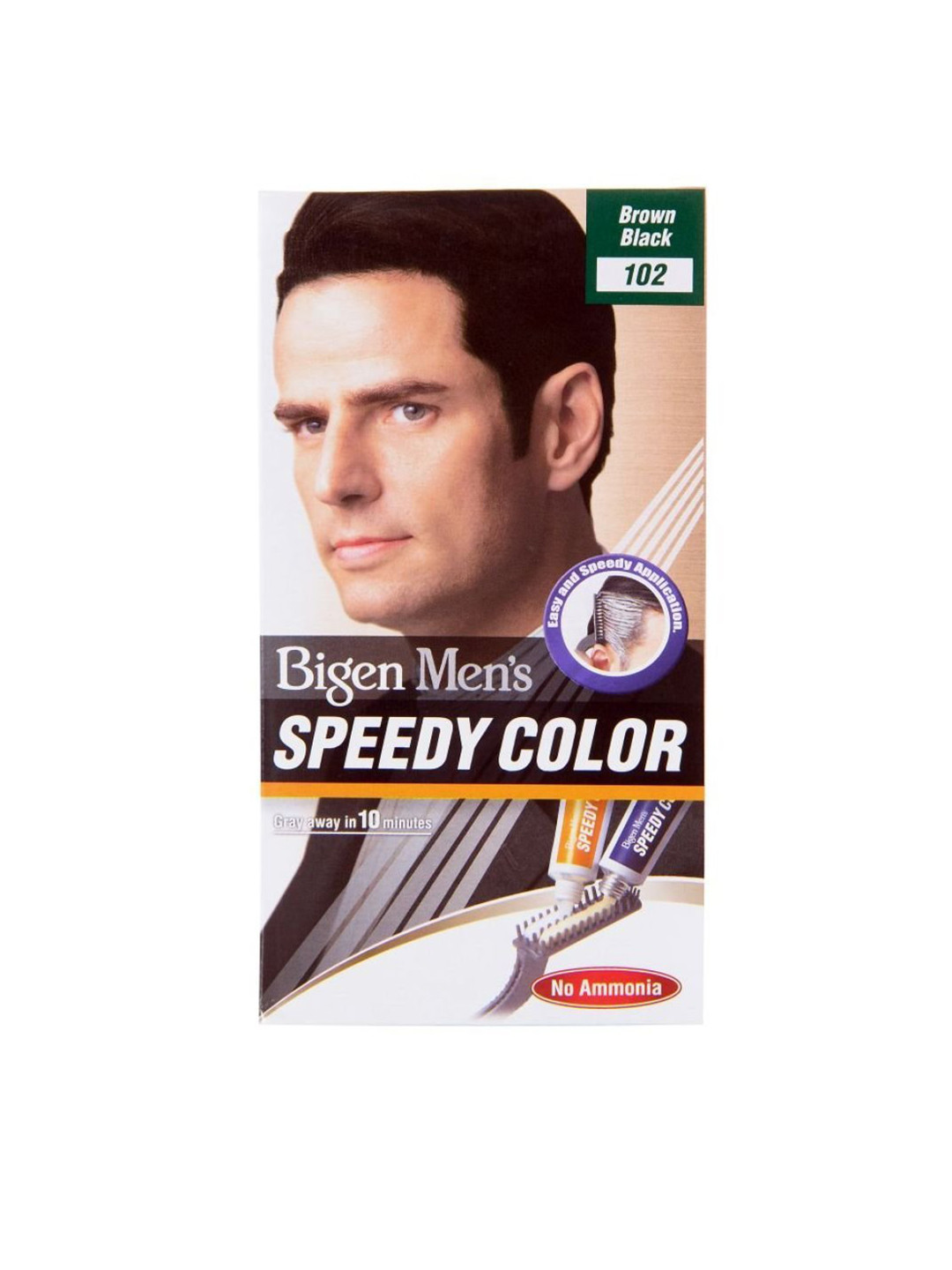 Buy Bigen Men Brown Black Speedy Color 102 - Hair Colour for Men ...