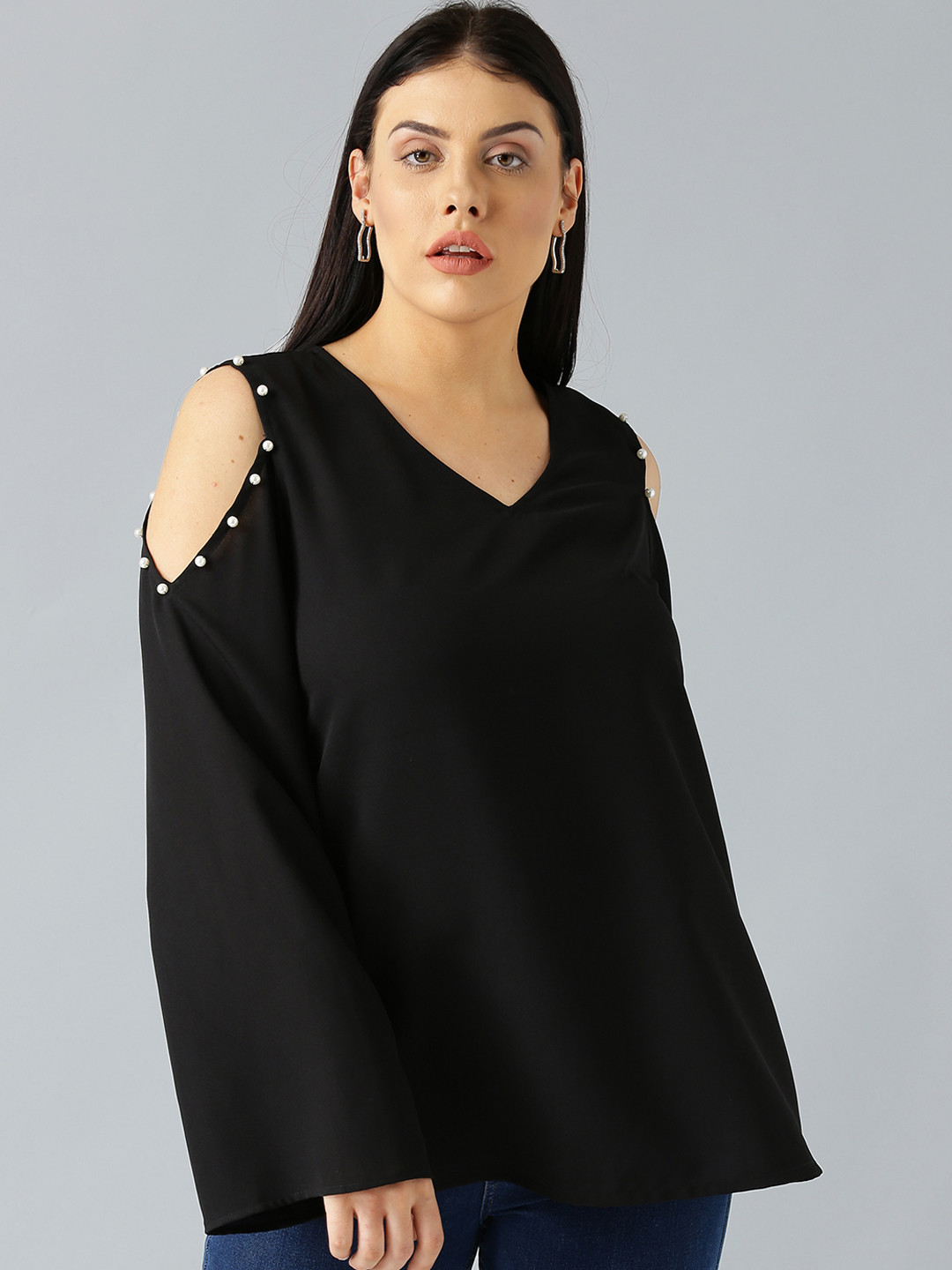 Buy Besiva Women Black Solid A Line Top - Tops for Women 6854540 | Myntra