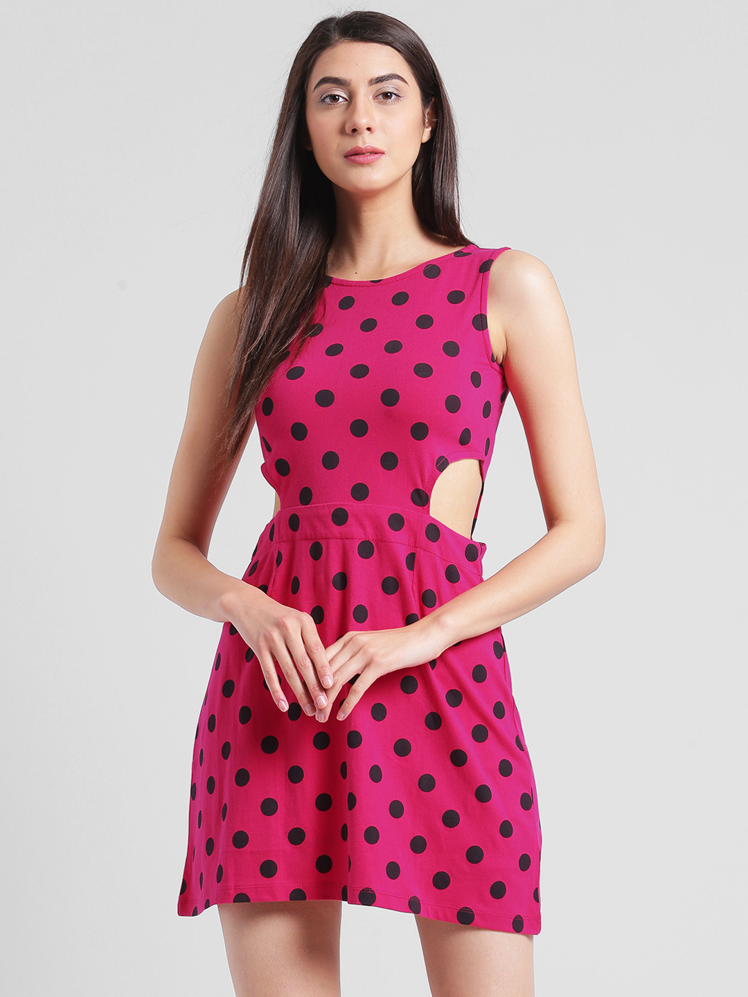 Buy Rigo Women Pink Printed Fit And Flare Dress - Dresses for Women ...