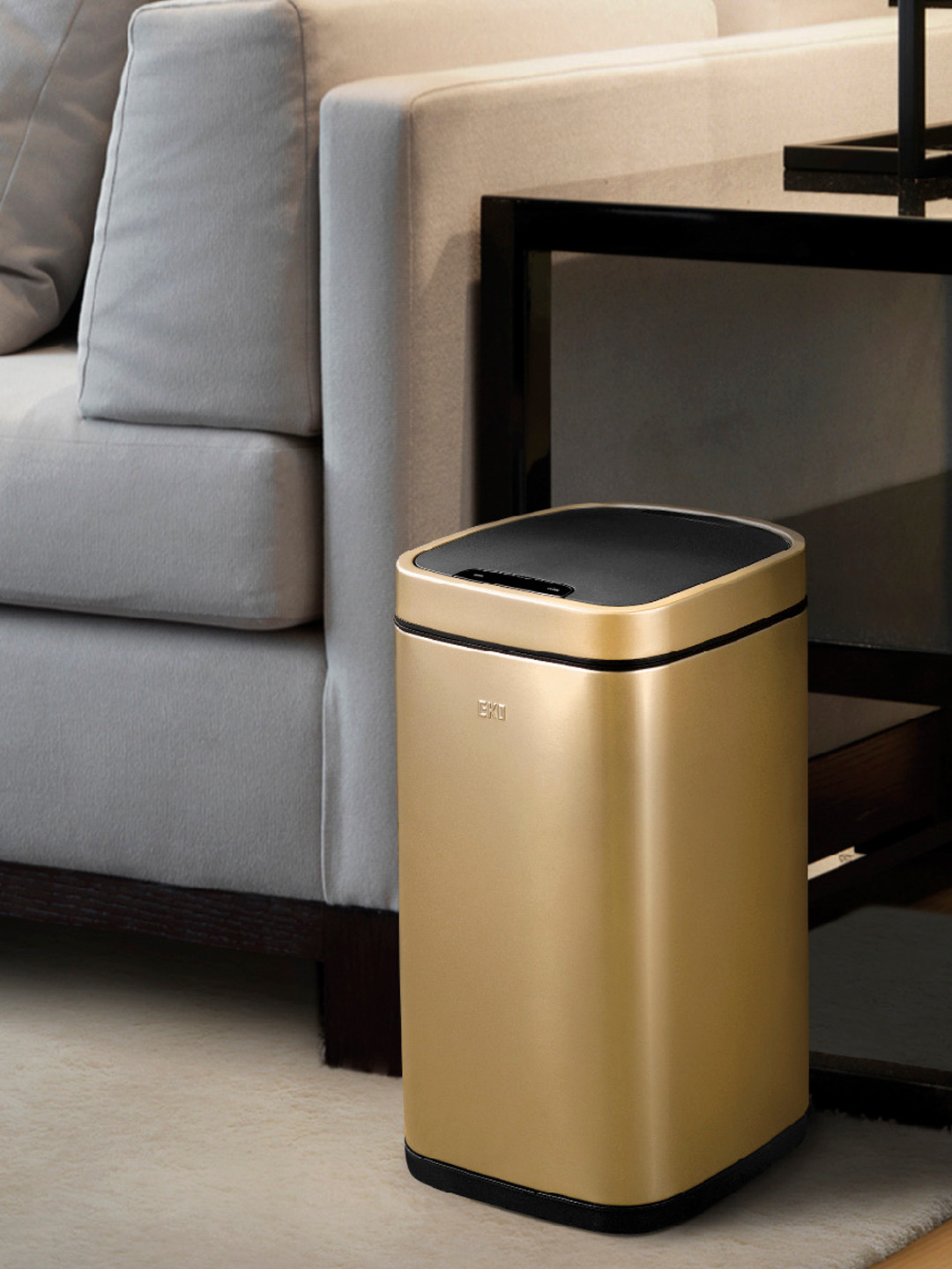 Buy OBSESSIONS Gold Solid Stainless Steel Step Bin - Bins for Unisex ...