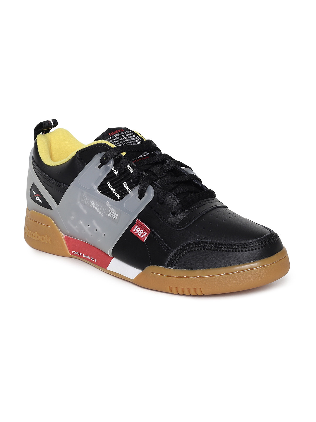 Buy Reebok Classic Unisex Black & Grey Workout Plus ATI Leather ...