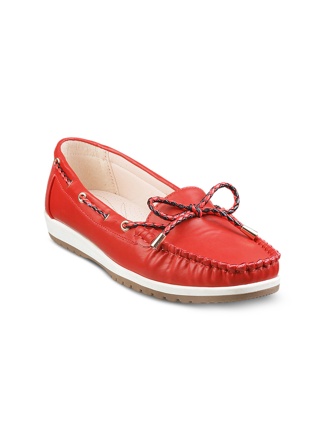 Buy Metro Women Red Boat Shoes - Casual Shoes for Women 6934340 | Myntra