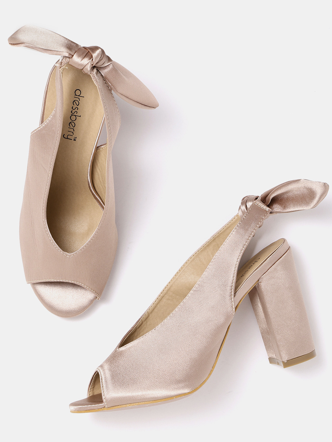 Buy DressBerry Women Beige Solid Peep Toes - Heels for Women 6938284 ...