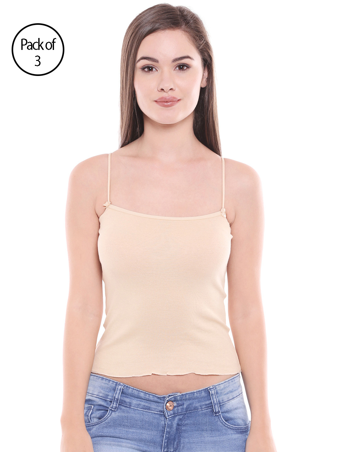 Buy Bodycare Pack Of 3 Beige Camisoles E48SSS - Camisoles for Women ...