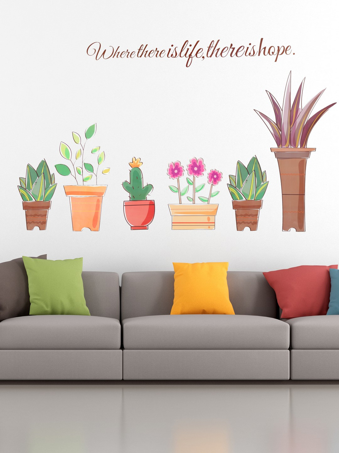 Buy Cortina Multicoloured Printed Wall Sticker - Decals And Stickers ...