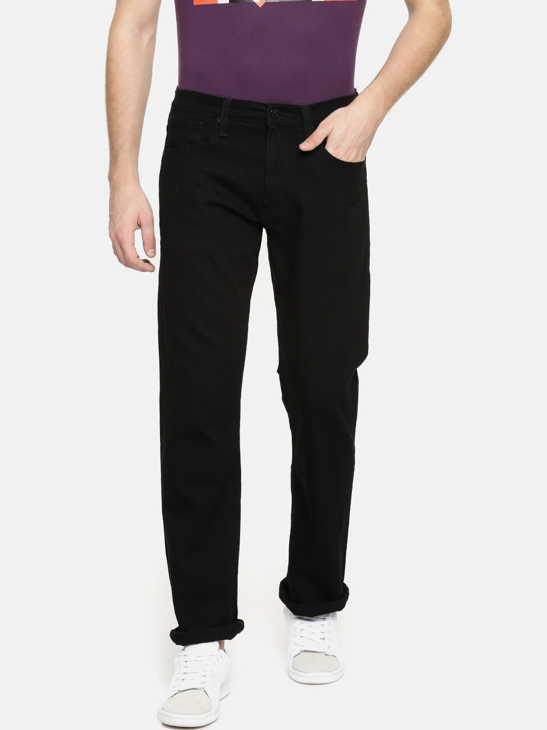 Buy Lee Men Black Rodeo Slim Fit Mid Rise Clean Look Stretchable Jeans ...