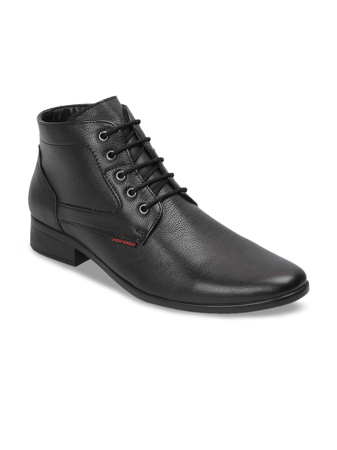 Buy Red Chief Men Black Formal Leather Boots - Boots for Men 6977153 ...