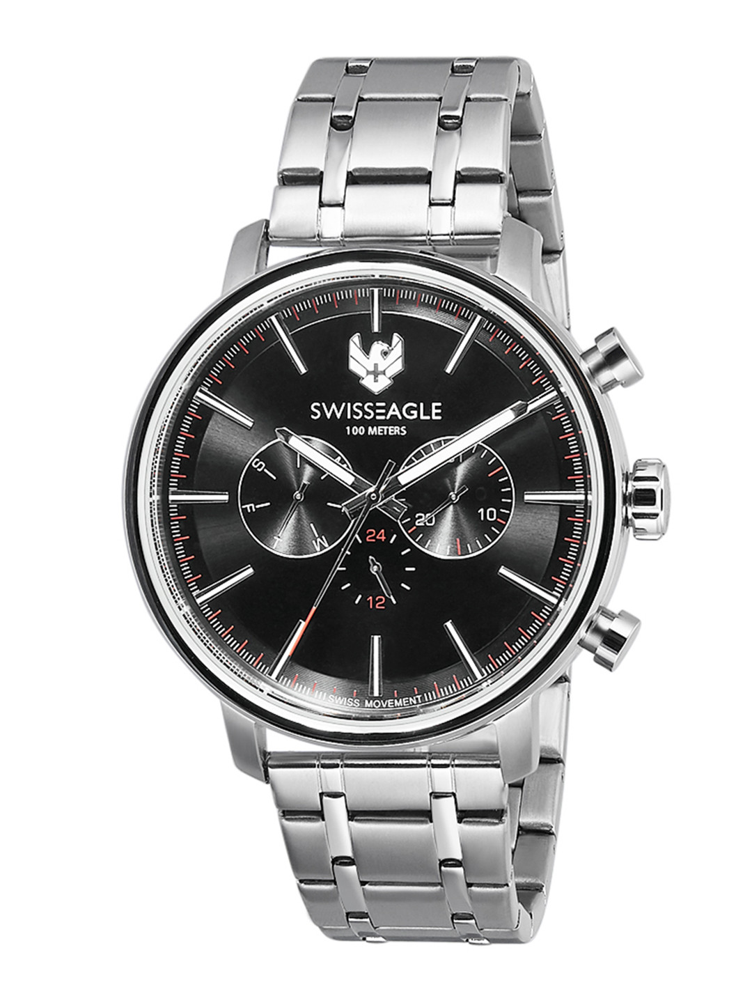 Buy Swiss Eagle Men Black Analogue Watch SE 9144 22 - Watches for Men ...