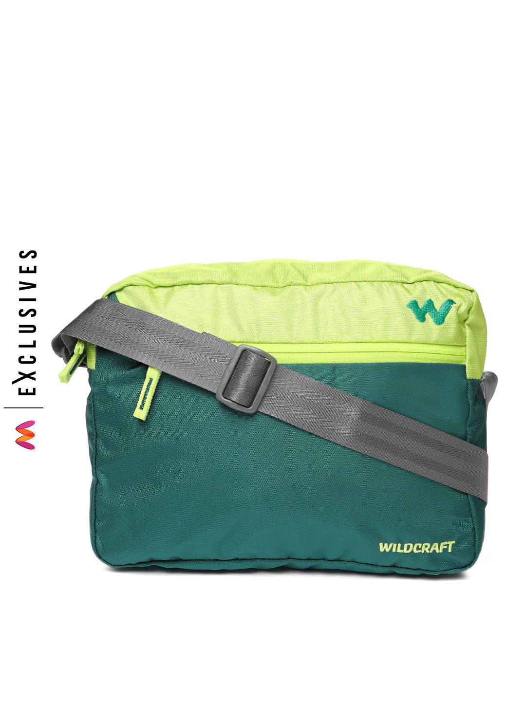 Buy Wildcraft Unisex Green Colourblocked Messenger Bag - Messenger Bag ...