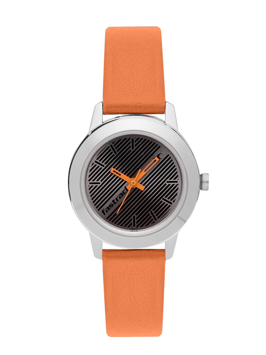 Buy Fastrack Women Black & Gunmetal Toned Striped Analogue Watch 68008SL04_OR - Watches for ...