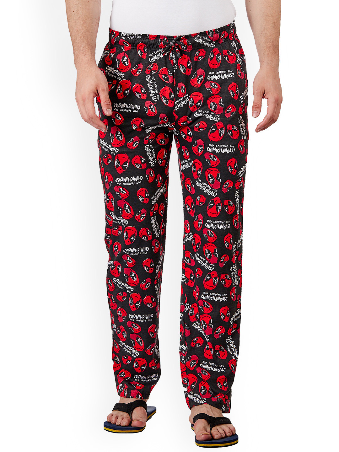 Buy Free Authority Men Deadpool Black Lounge Pants - Lounge Pants for ...
