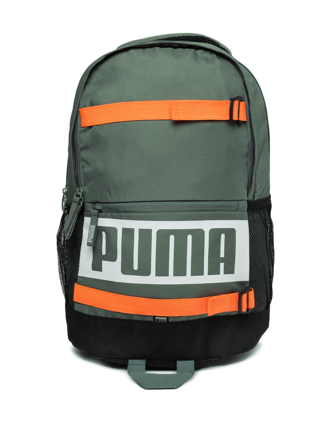 Buy Puma Unisex Olive Green Brand Logo Print Deck Backpack - Backpacks ...