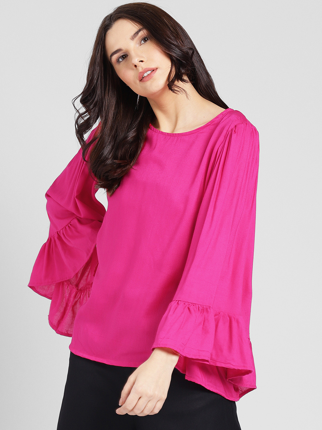 Buy Rigo Women Pink Solid Regular Top - Tops for Women 7043211 | Myntra