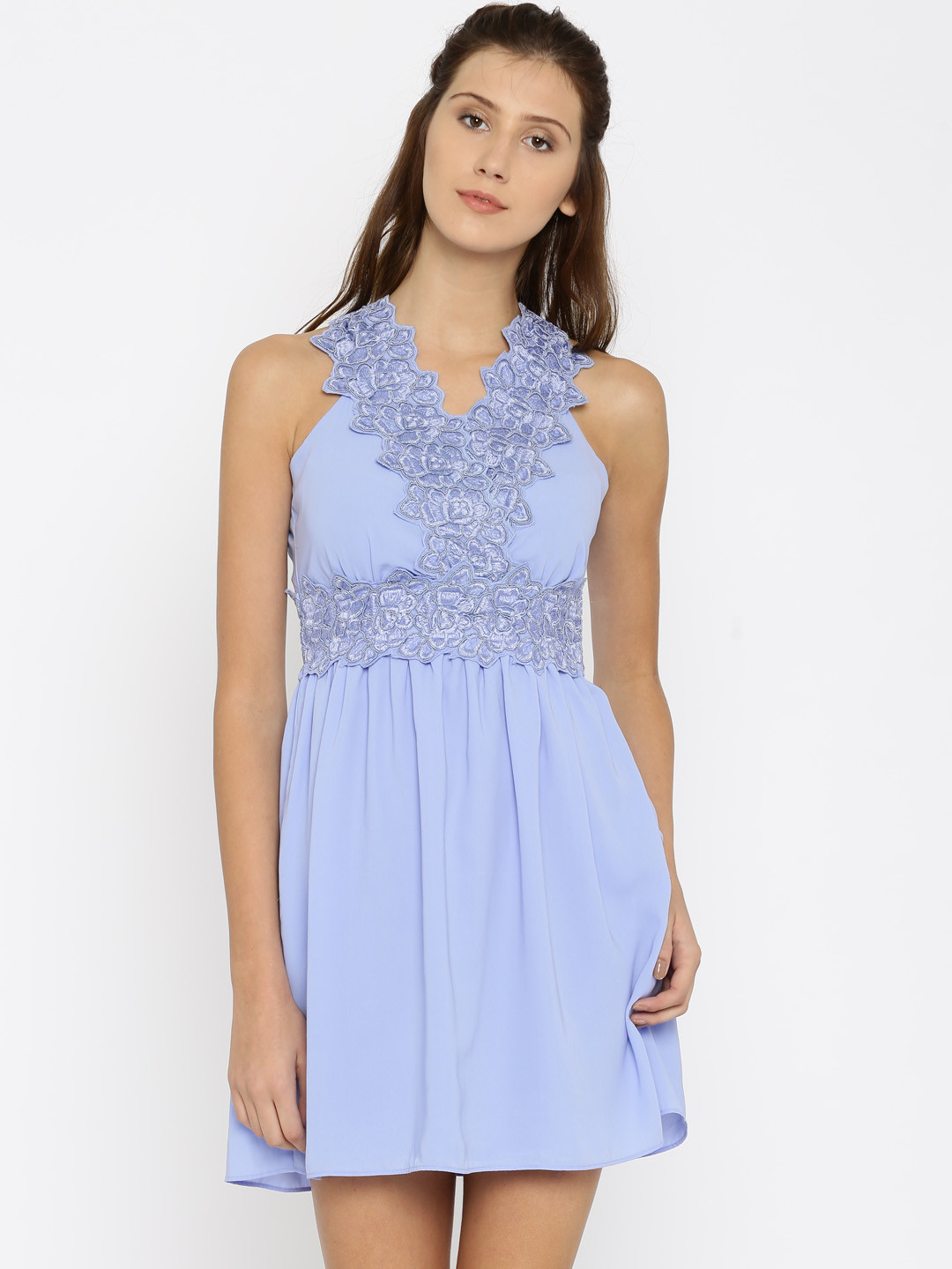 Buy Vero Moda Blue Fit & Flare Dress - Dresses for Women 706961 | Myntra