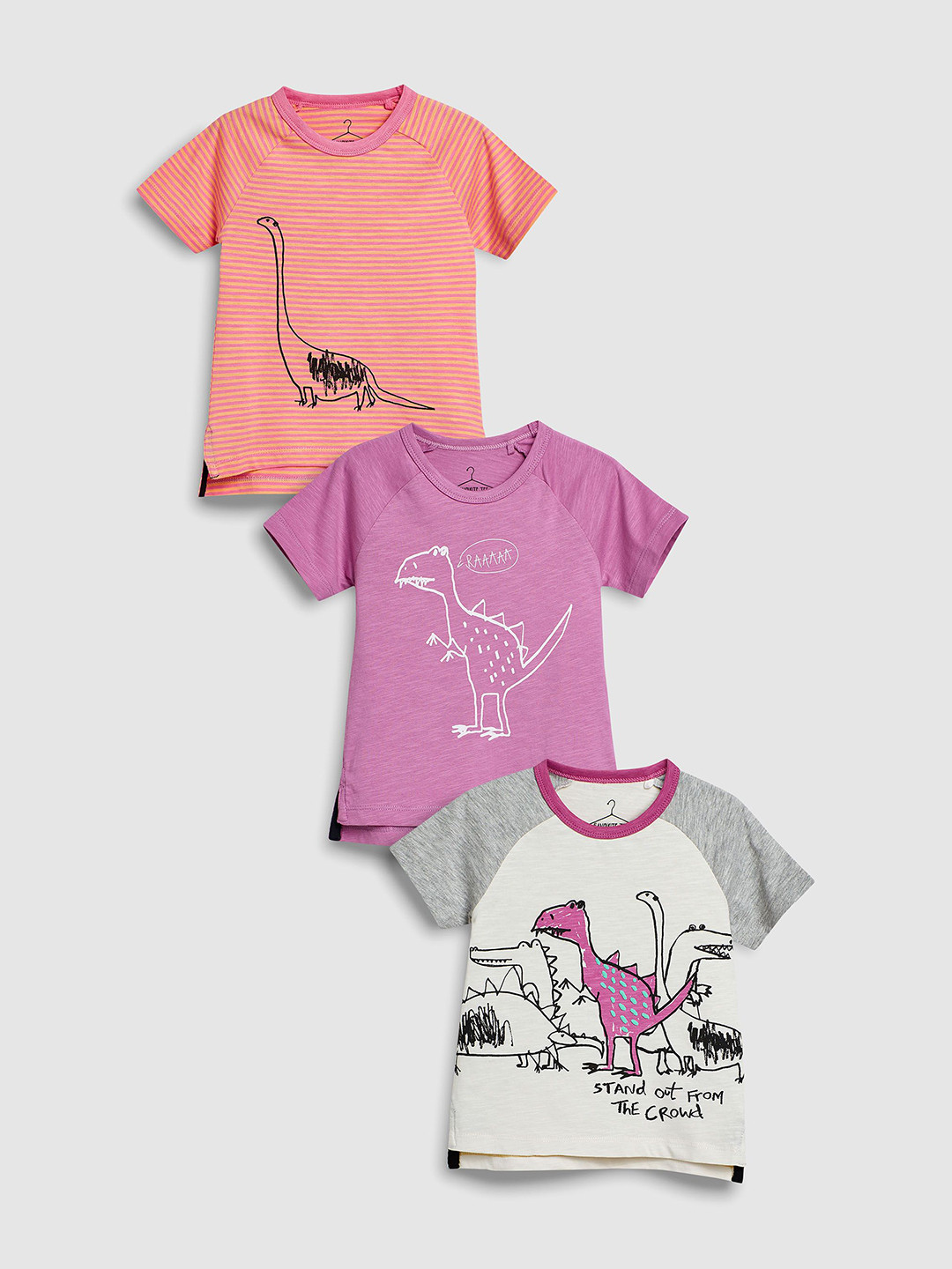 Buy Next Girls White Printed Round Neck T Shirt - Tshirts for Girls ...