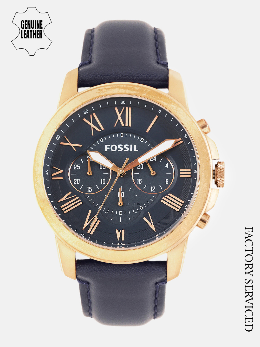 Buy Fossil Men Blue Analogue Factory Serviced Watch FS4835 - Watches ...