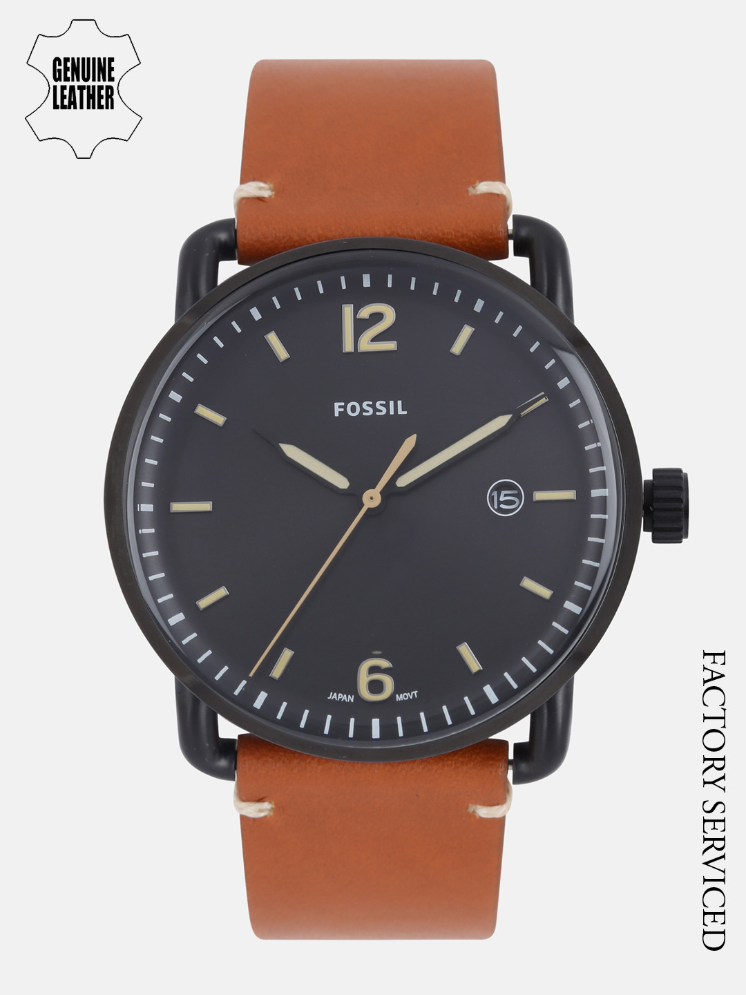 Buy Fossil Men Black Factory Serviced Analogue Watch FS5276 - Watches ...