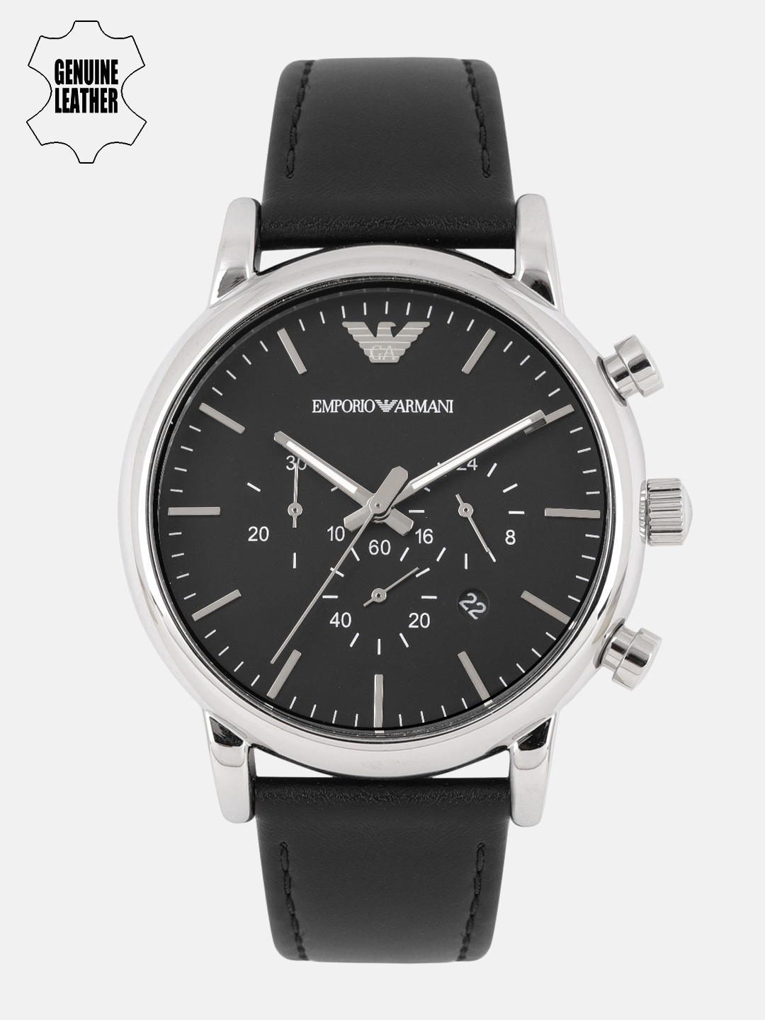 Buy Emporio Armani Men Black Analogue Watch AR1828 - Watches for Men ...