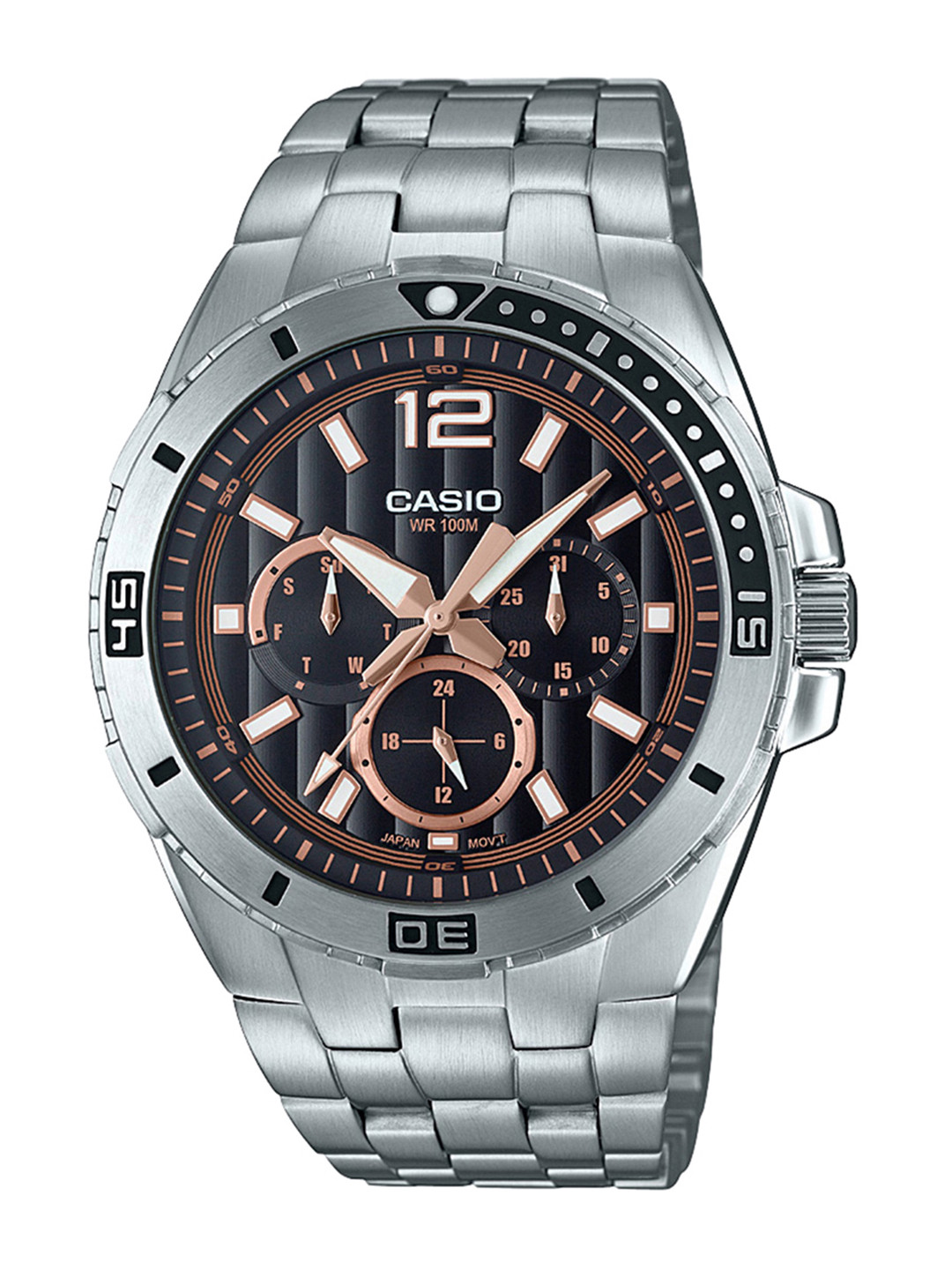 Buy CASIO Enticer Men Black Multi Dial Watch MTD 1060D 1A3VDF A1328 ...