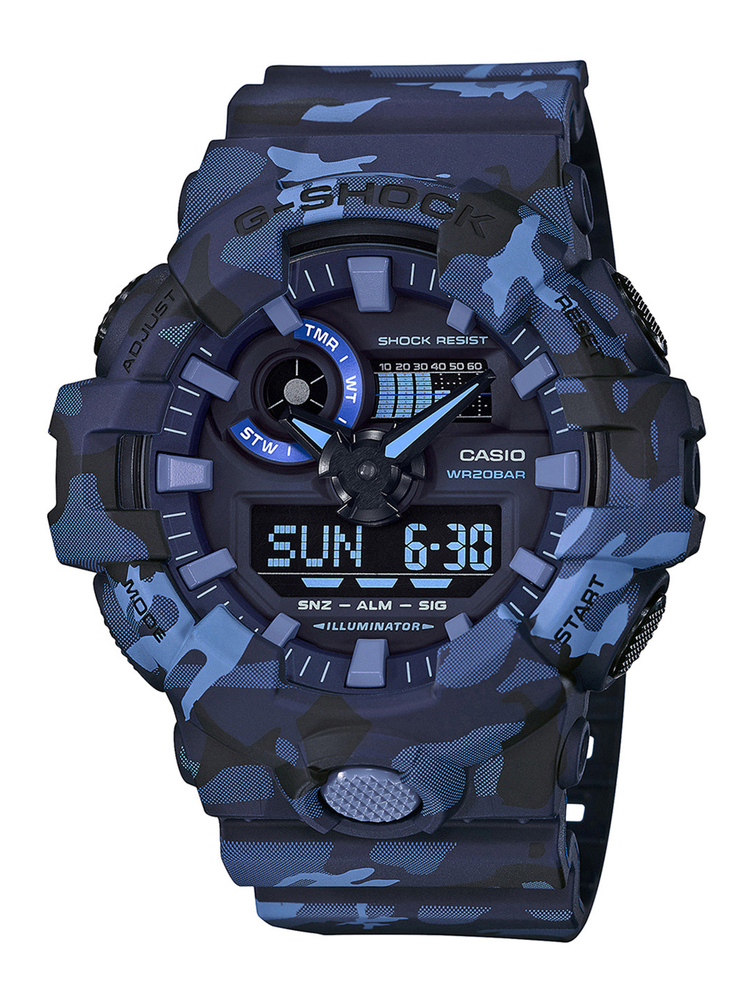 Buy CASIO G Shock Men Navy Blue Dial Camouflage Watch GA 700CM 2ADR ...